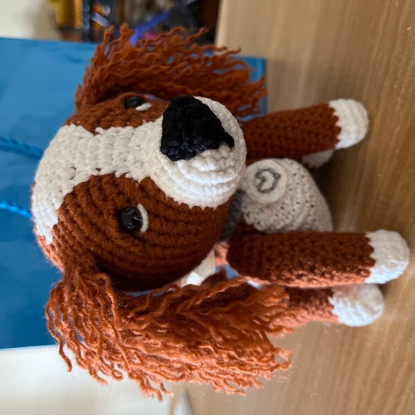 Spaniel Puppy Crochet Dog Pattern, Cavalier King Spaniel Amigurumi Dog ...
