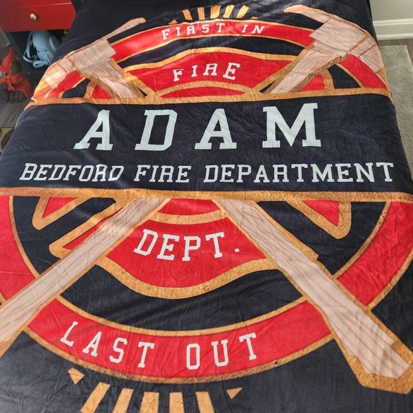 Custom Firefighter Blanket, Gift for Firefighter, Firefighter Thin Red ...