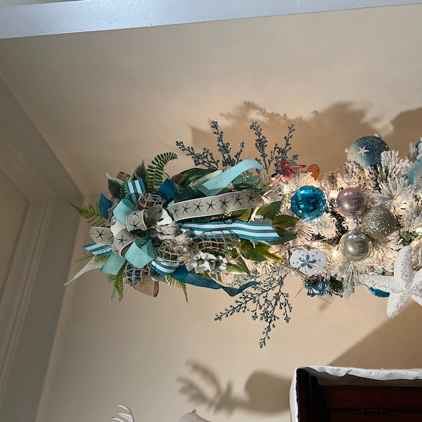 Beach Inspired Wreath Bow for Front Door, Patio, Garden, Wedding, Home ...