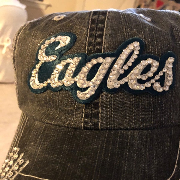 COLTS Bling Hat Distressed Trucker Cap Colts Football Swarovski ...