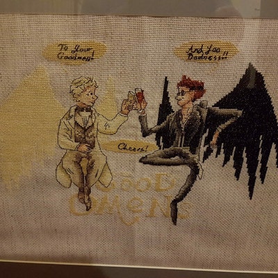 Angel and Devil Cross Stitch Pattern TV Show Cross Stitch Chart Movie ...