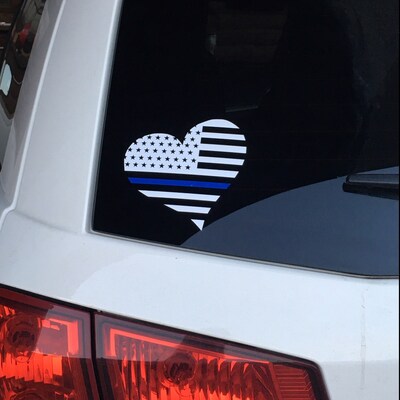 Thin Blue Line Decal Police Decal Blue Lives Matter Law Enforcement Car ...