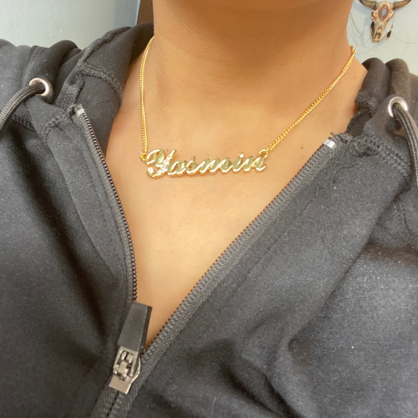 Name Necklace Nadia Gold Plated 18ct Personalised Necklace With ...