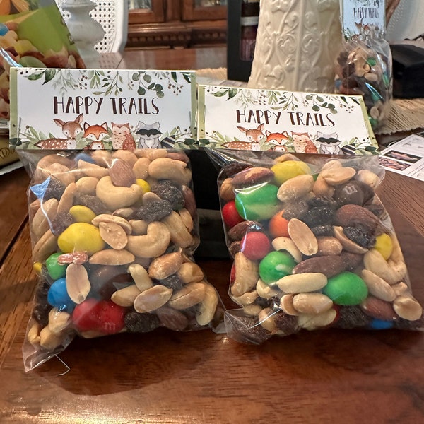Woodland Trail Mix Treat Bag Toppers and Bags Set of 12 - Etsy
