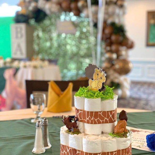 6 Baby Simba, Lion King Party Decoration, Centerpieces, Diaper Cake ...