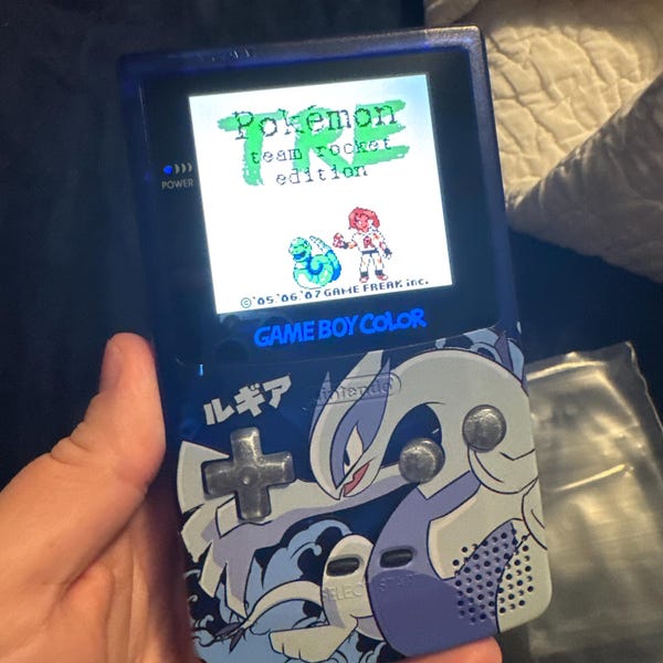 Custom IPS V3 Backlit Nintendo Gameboy Advance Clear Blue/sky Blue Opal ...