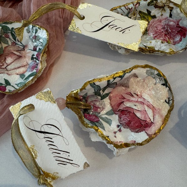 Handwritten Wedding Name Card on Handmade Paper, Calligraphy Place ...