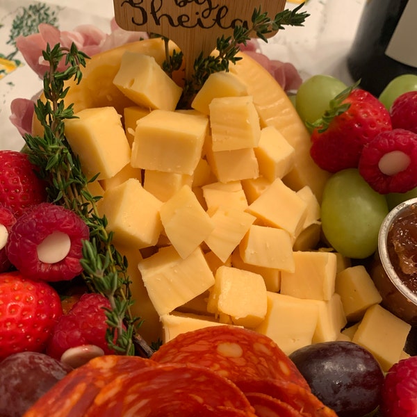 Hand Lettered Cheese Labels Custom Cheese Markers Bamboo Wine and ...