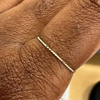 14K Gold Super Skinny Stacking Ring, Thin Stacking Ring, Super Thin ...