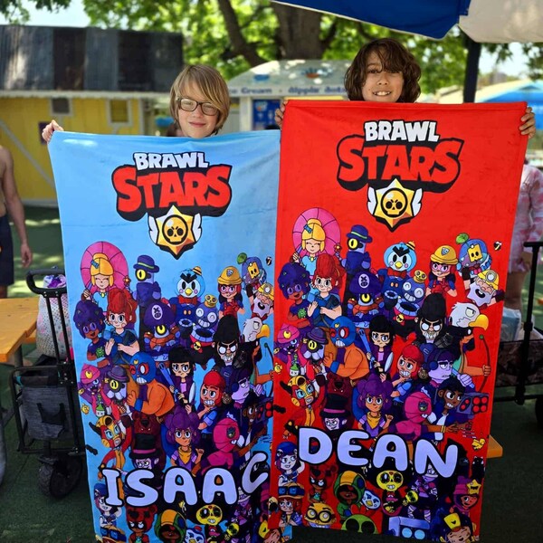 Brawl Stars Championship Blanket With Name, Brawl Stars Gamer Gift ...