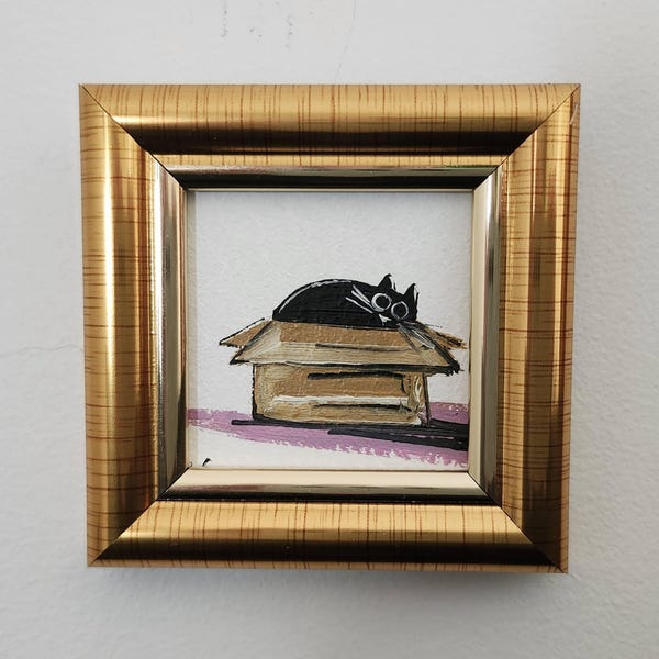 A Seagull Stealing a French Fry Oil Painting Framed 2x2 the Seagull ...