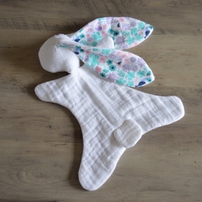 2 PDF Patterns: Bunny Lovey Bunny Ear Teether Security Blanket Baby Toy ...