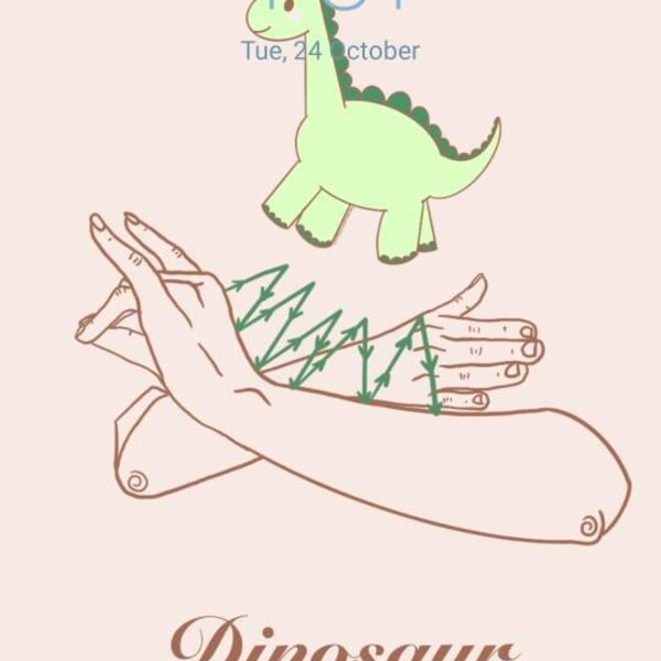 Dinosaur in Auslan australian Sign Language Digital Wallpaper for ...