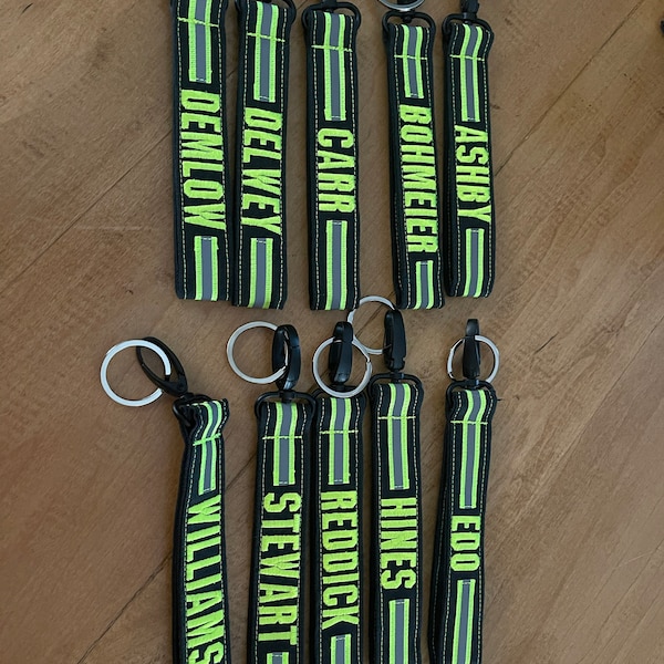 Green & Glitter Silicone Keychain Bracelet Elastic Wristlet Keychain ...
