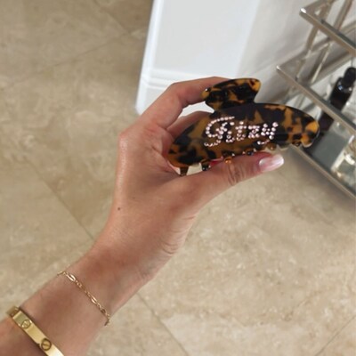 Custom Rhinestone Name Hair Claw Clips - Etsy