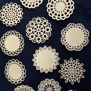 Small Tiny Doilies 12 Pc White Paper Die Cut Scrapbook Embellishment ...