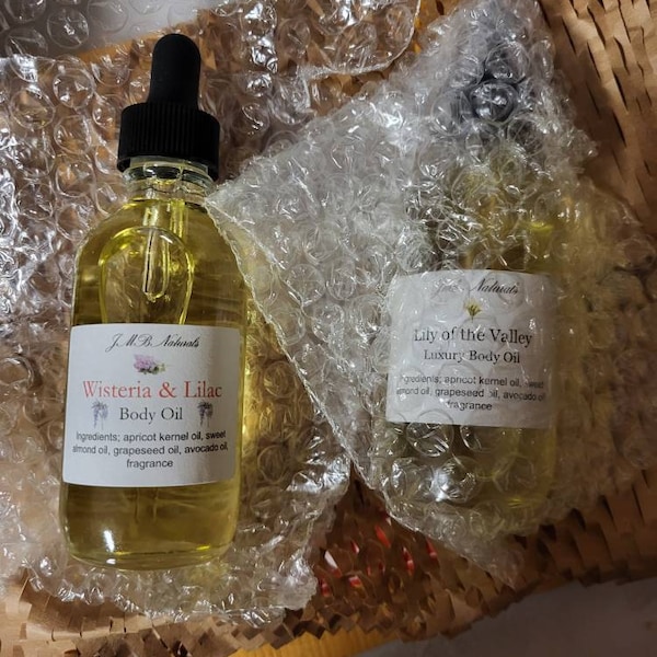 Vegan Wisteria & Lilac Body Oil- Nourishing Skincare Elixir (2oz ...