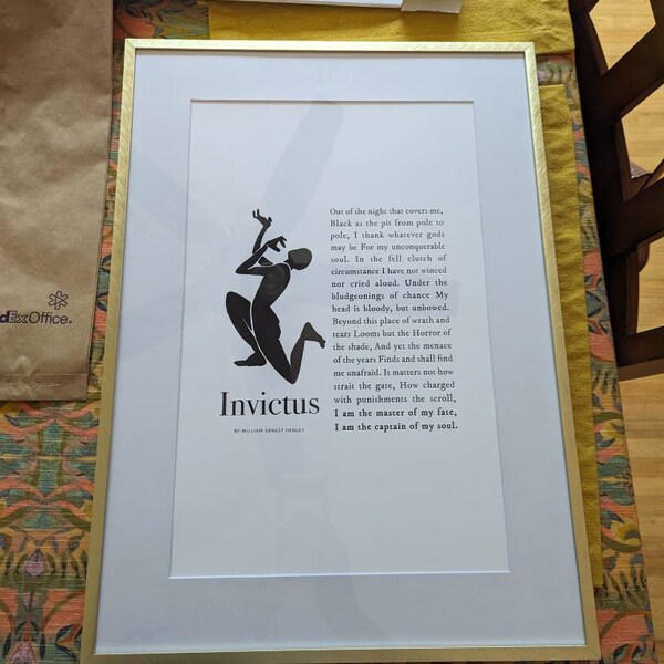 Invictus Poem, Invictus Wall Art, Captain of My Soul Print, Master of ...