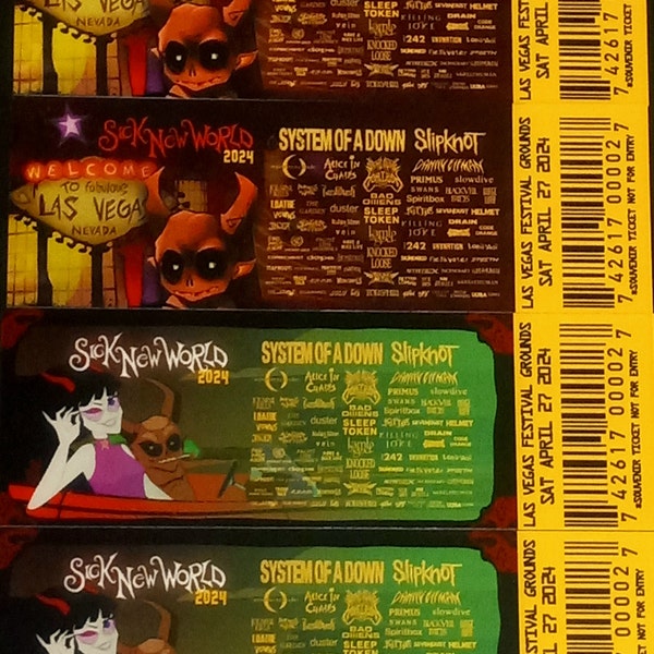 Sick New World 2024 Souvenir Ticket - Etsy