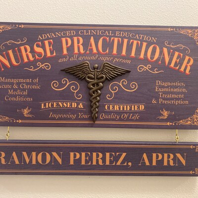 Nurse Practitioner Wood Sign With Optional Personalization - Etsy