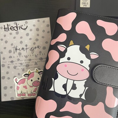 BLACK Cow Budget Binder Cow Print Budget Binder Cow Pattern Book Budget ...
