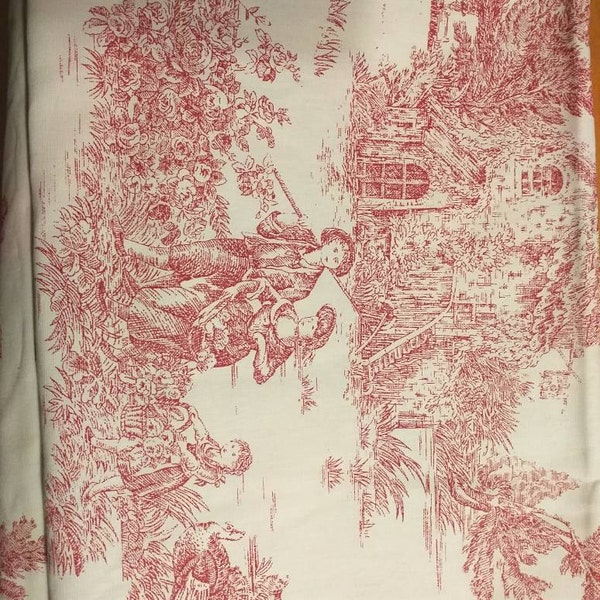 Toile De Jouy Pattern Fabric - 10 Different Colors | Product Made in ...