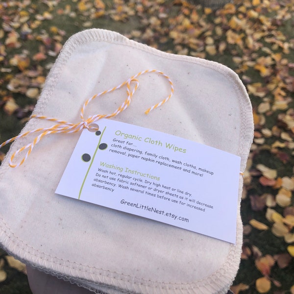 ORGANIC Reusable Toilet Paper, Organic Cloth Toilet Paper, Organic ...