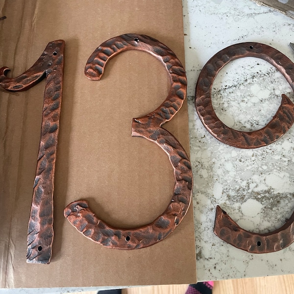 House Number /black Copper/ Iron House Numbers / Numbers / Metal House ...