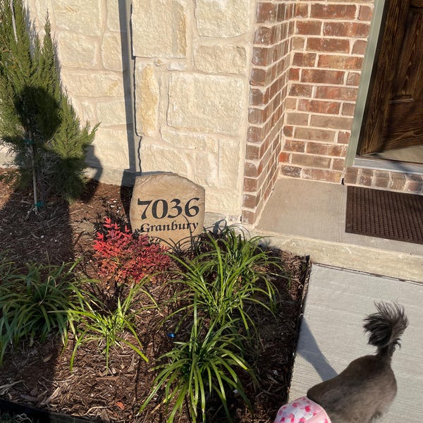Name and Address Stone - Engraved Rock - Personalized - Garden Stone ...