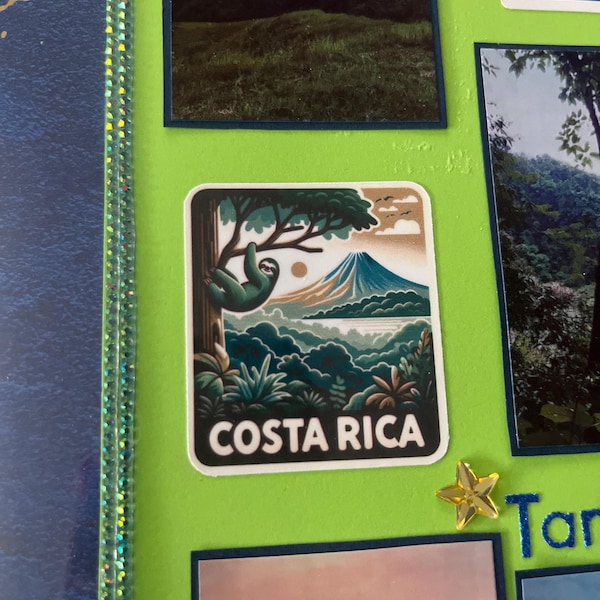 Costa Rica Travel Sticker // Decal for Suitcase, Laptop, Car or Water ...