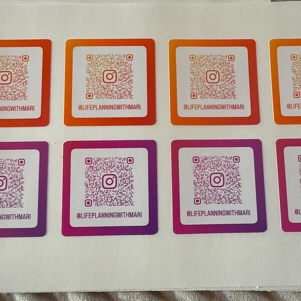 CUSTOM QR Code Labels Stickers for Social Media, Business, Branding ...