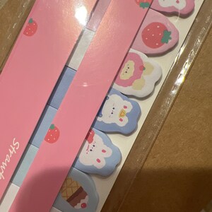 Rabbit & Bear Sticky Notes Kawaii Notes Cute Stationery - Etsy