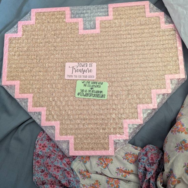 Pixel Heart Shaped Pin Board | Cork Board (multiple Sizes) - Etsy