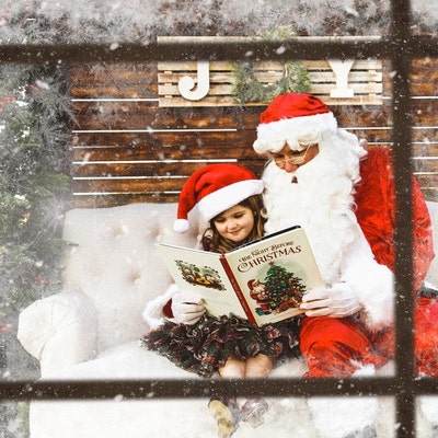 Christmas Snow Window Overlay - Etsy