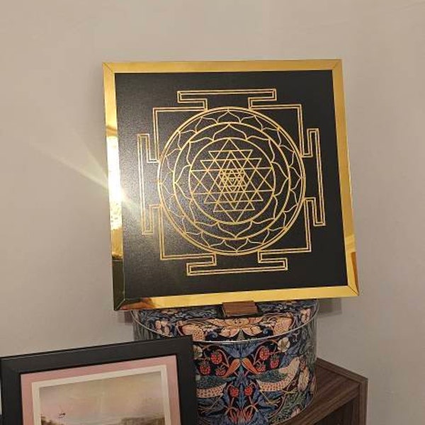 Sri Yantra ,golden Ratio, Metatrons , Flower of Life Sacred Metal Wall ...