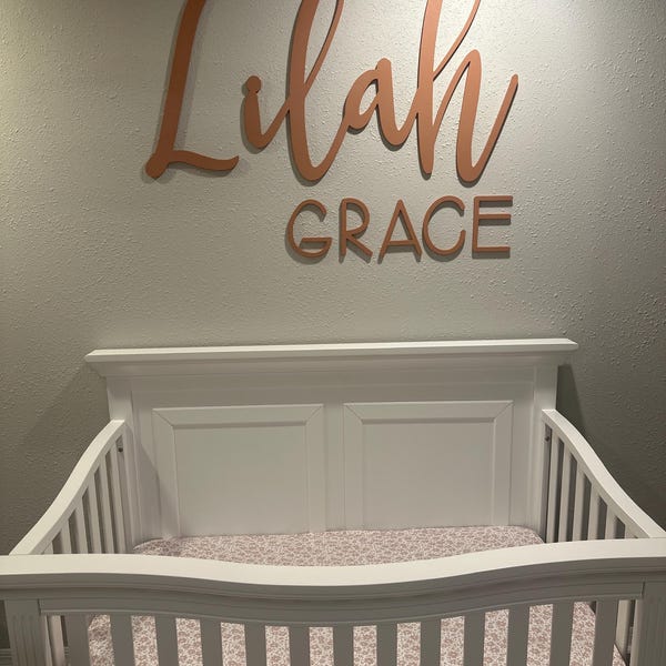 Custom Wood Baby Name Sign Letter Wall Art Kids Room Art Wall Art for ...