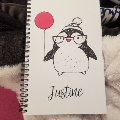 Penguin Notebook // Personalized Penguin Notebook // Penguin Notebook ...
