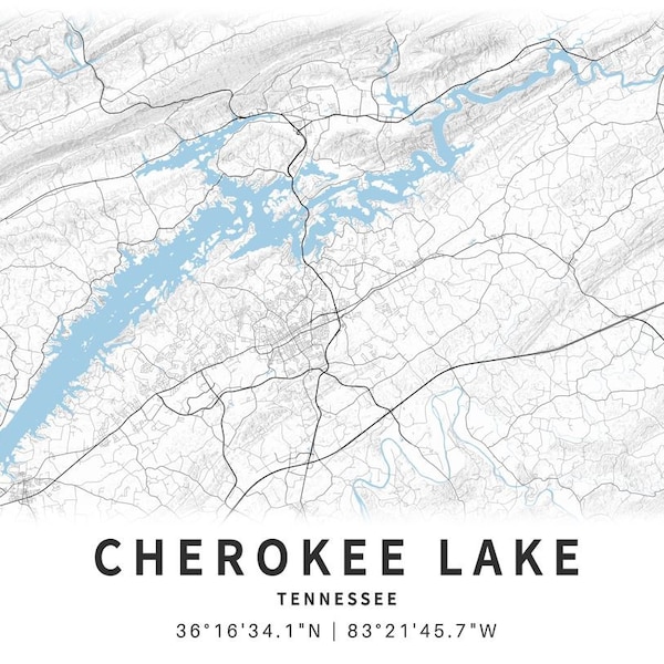 Custom Lake Map Print, Personalized Any Lake House Decor (digital ...
