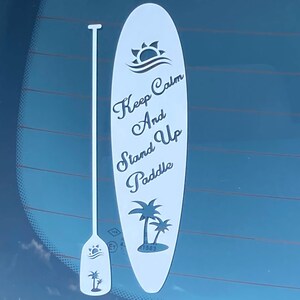 SUP Sticker, Stand up Paddle Board Sticker, SUP Bumper Sticker, Ocean ...