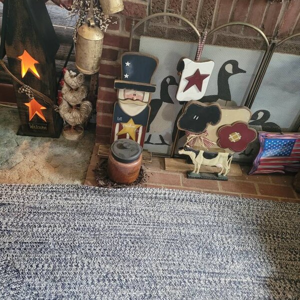 Standing Wood Santa/3 Ft Tall/primitive Christmas Decor/ Rustic St ...