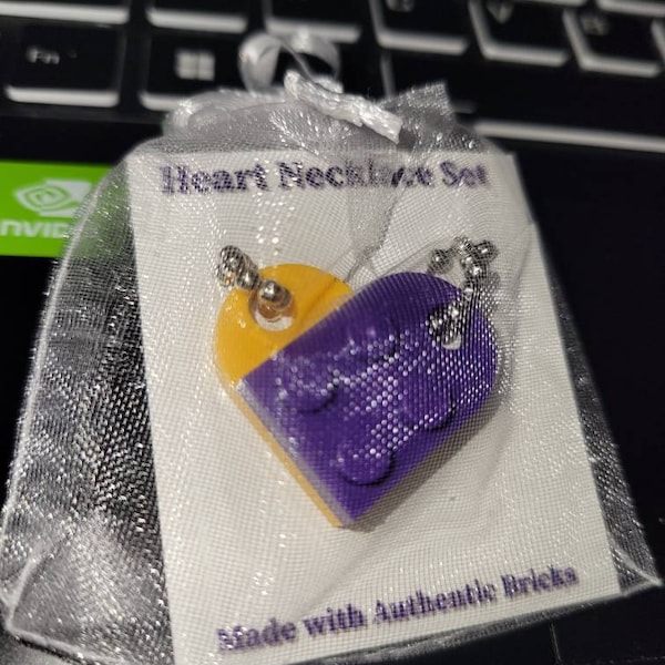Heart Necklace Set, Made With Authentic LEGO® Bricks, Matching ...