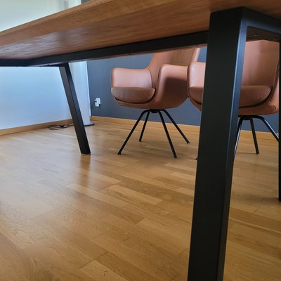 Table Legs, With Double Connecting Bar, Trapeizodal Shape TRIN2B8040 - Etsy