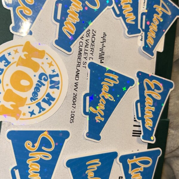 Cheer Team Stickers | CHEER | Personalized Cheer Team Stickers | Cheer ...