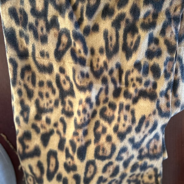 Traditional Tan Animal Leopard Print Scarf/matching Tassels/large Wrap ...