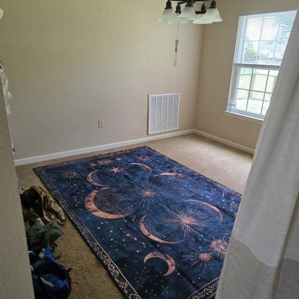 Night Sky Rug, Moon and Stars Pattern Rug, Stars Pattern Rug, Stars Rug ...