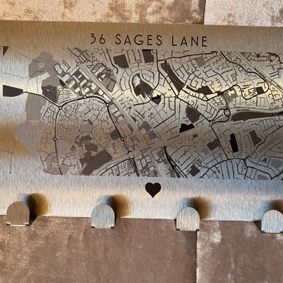 Personalised Map Location Family Key Holder - Etsy