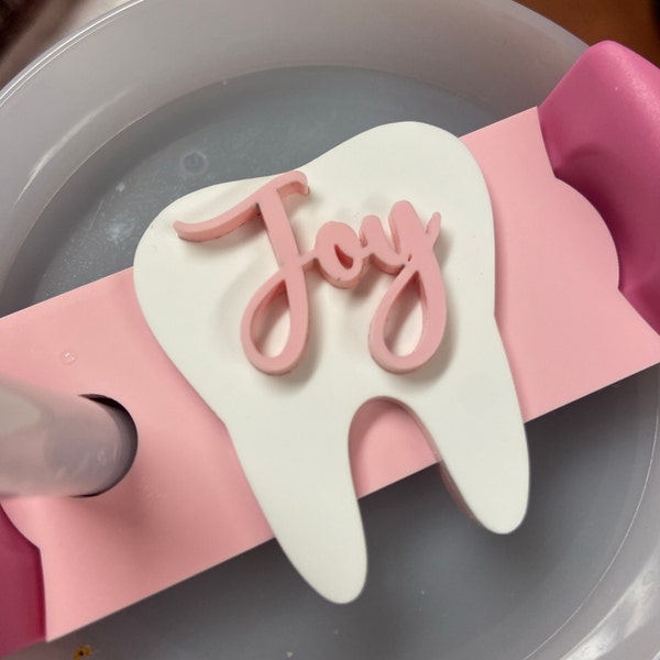 Stanley Tumbler Name Plate,dental Assistant Gift,stanley Dental Name ...