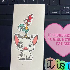 Pua and Hei Hei Sticker, Moana Sticker, Pua Sticker, Hei Hei Sticker ...