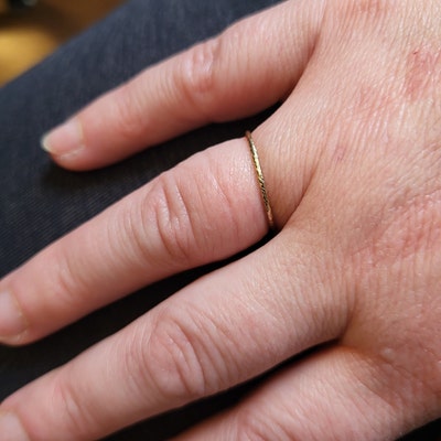 Minimal 14k Gold Filled Tarnish Resistant Ring, Gold Sparkle Twist ...