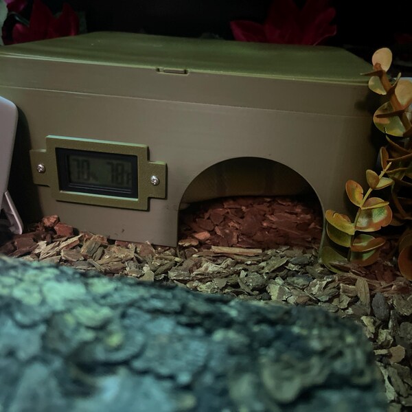 Reptile Humid Hide With Thermometer/hygrometer - Etsy